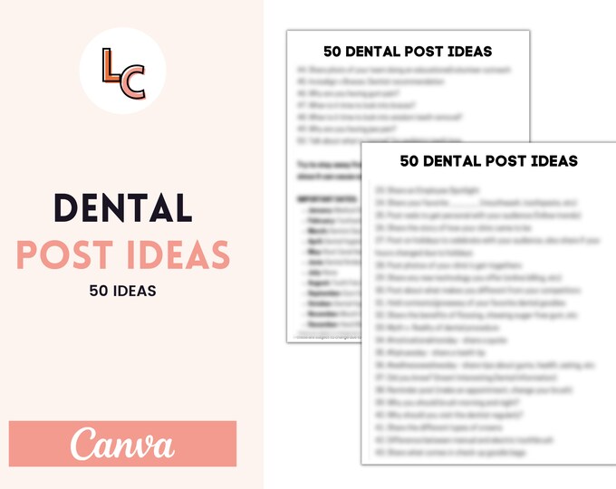 Dental Post Ideas Dentist Clinic Post Ideas Social Media - Etsy