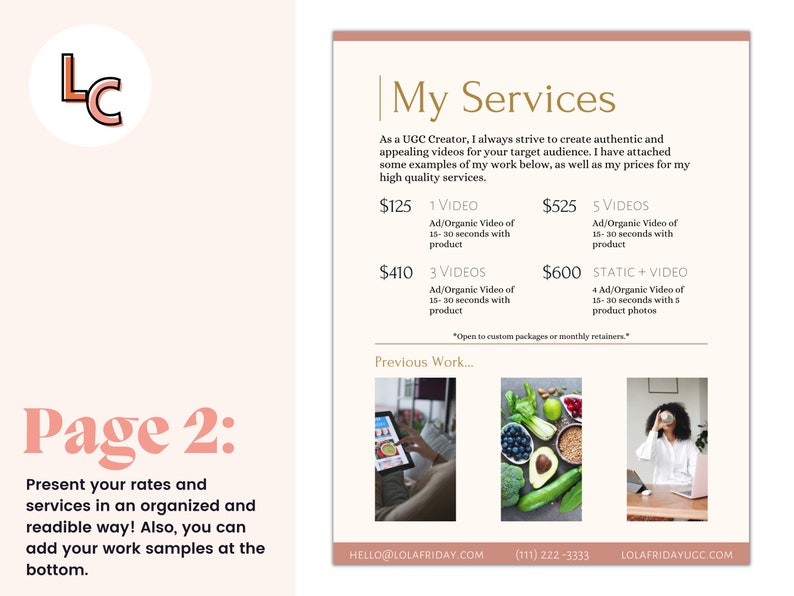 UGC Creator Media Kit Media Kit Ugc Canva Templates for UGC UGC Creator ...