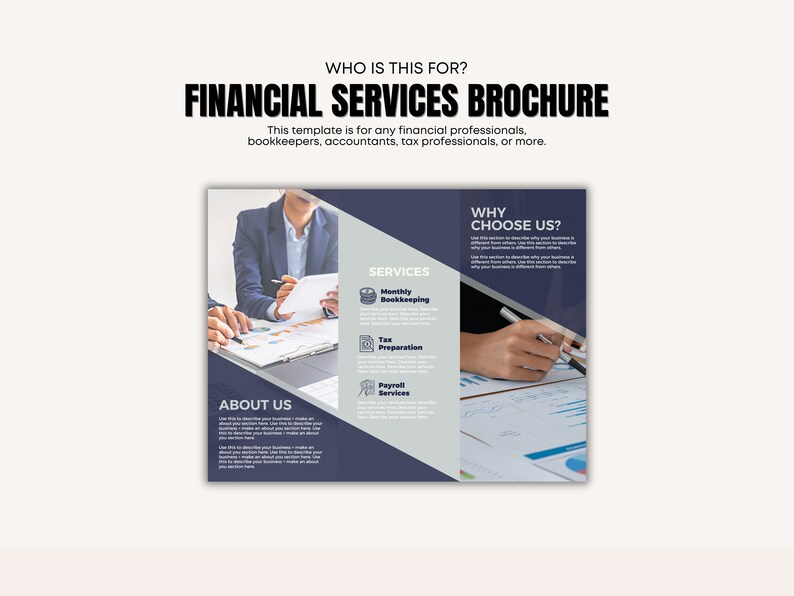 Bookkeeping Canva Brochure | Financial Service Brochure | Finance ...