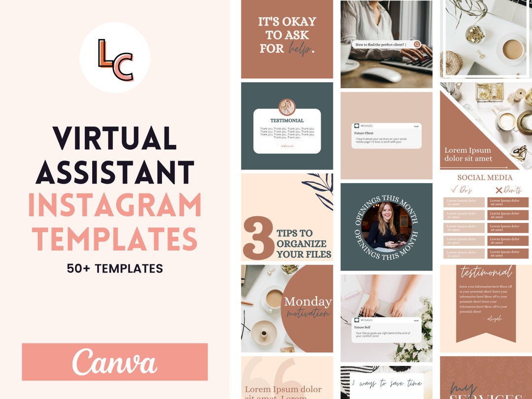 Virtual Assistant Social Media Templates | VA Social Media | Virtual ...