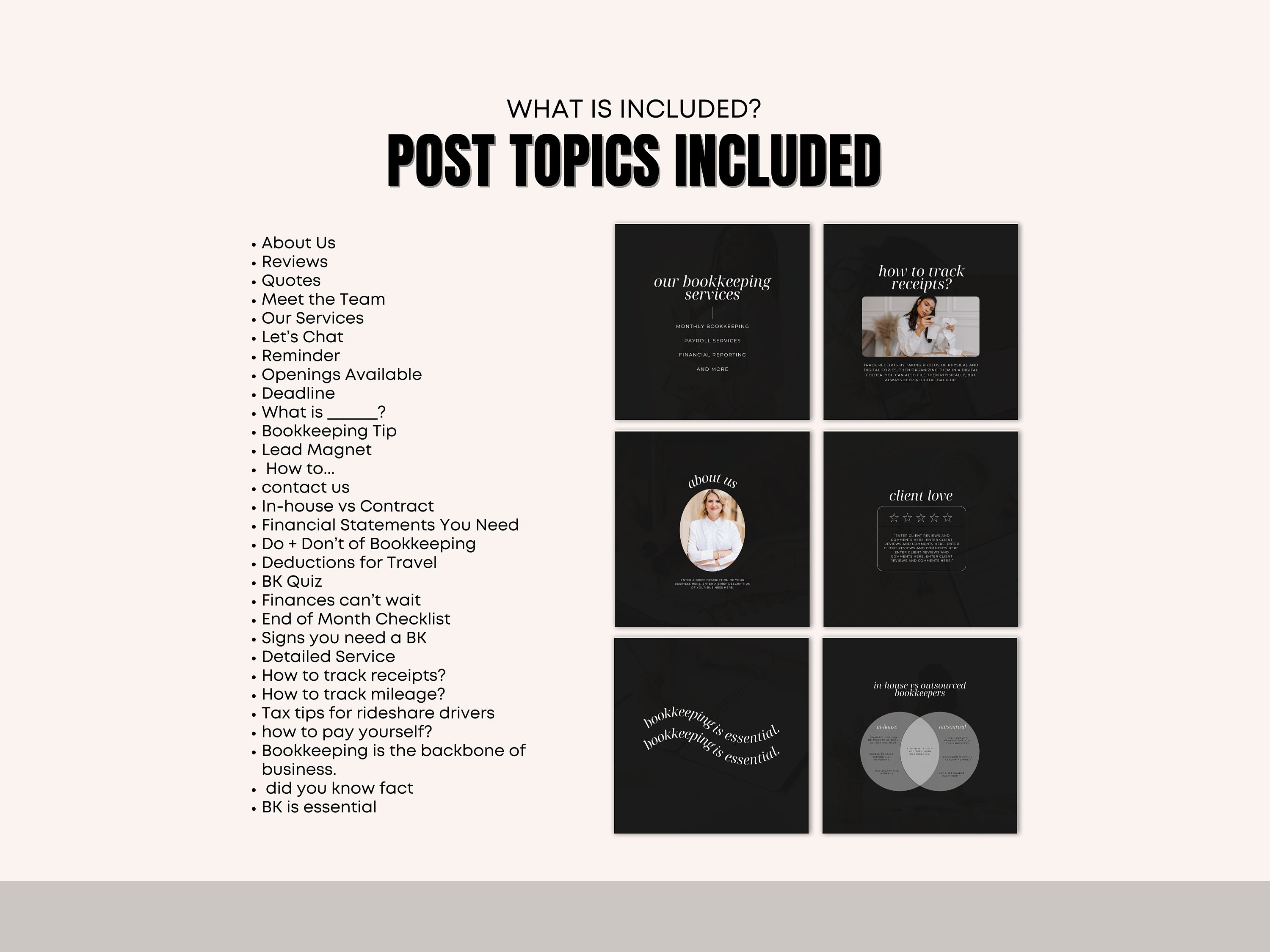 Modern Bookkeeping Posts With Captions | Bookkeeper Service Guide ...