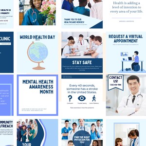Healthcare Instagram Templates Medical Instagram Templates | Etsy
