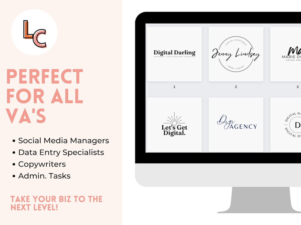 Canva Logos | Virtual Assistant Logos | Logos for Virtual Assistants ...