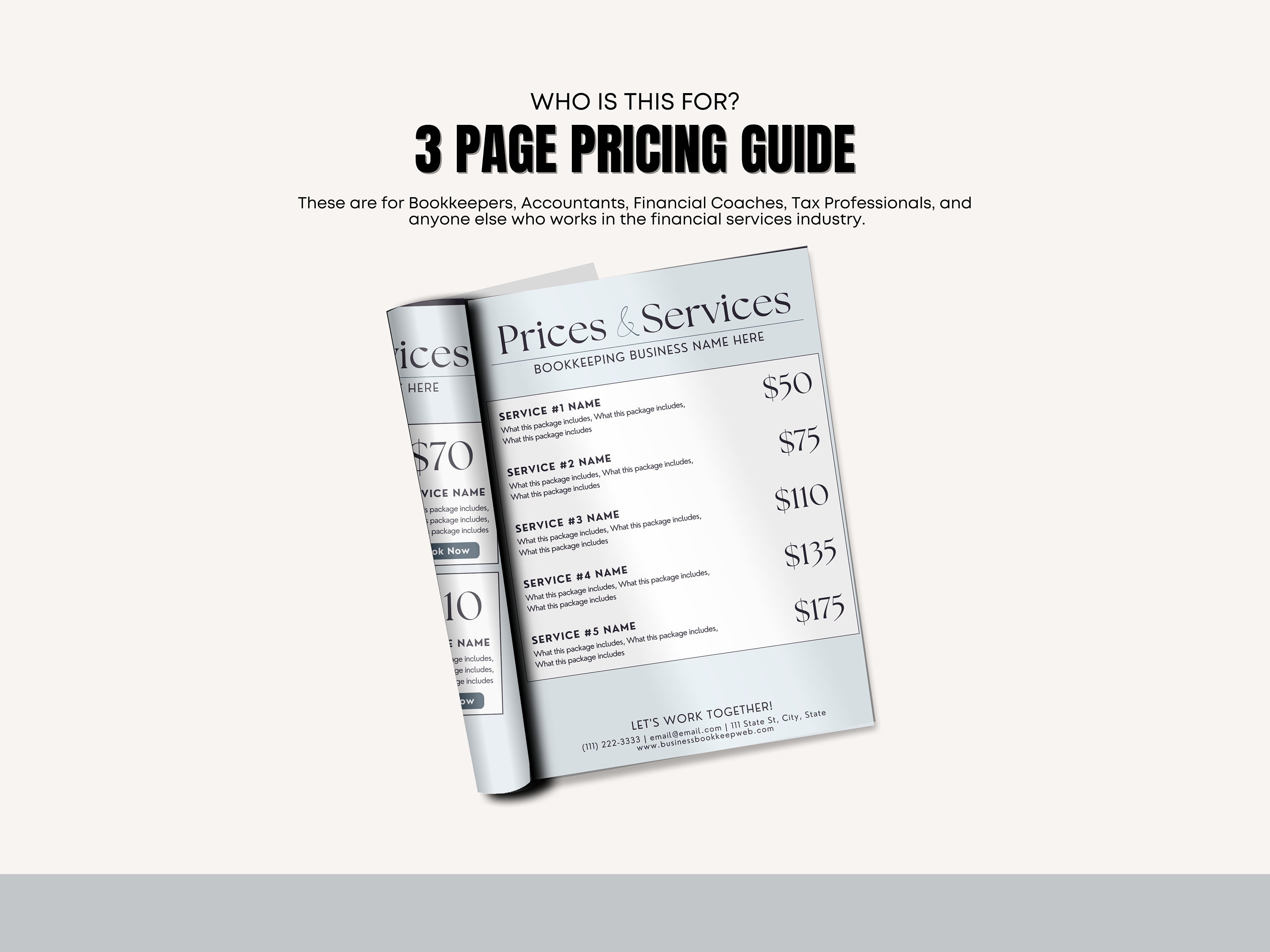 Bookkeeper Price Menu Bookkeeper Service Guide Bookkeeper Services and ...