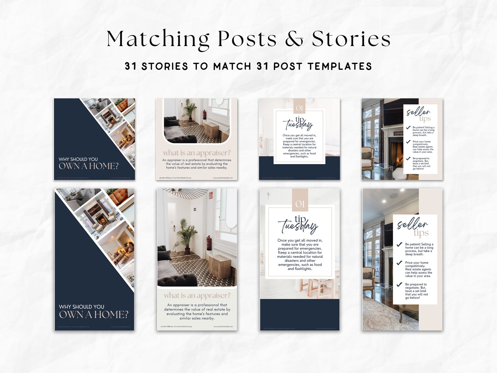 Blue January Real Estate Posts New Year Real Estate Marketing Captions ...