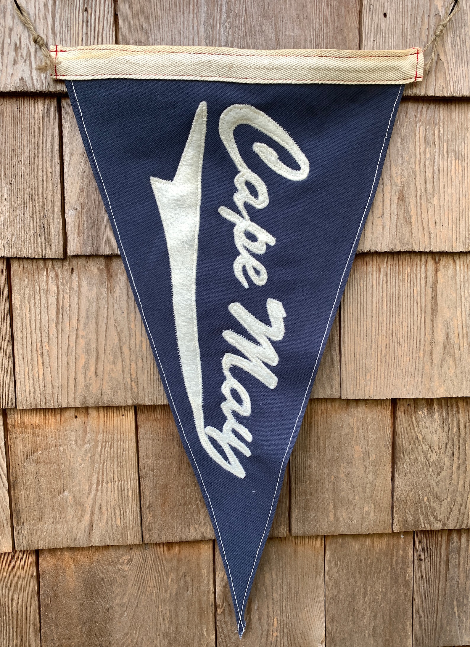 Cape May Vintage Town Pennant Hand Sewn - Etsy