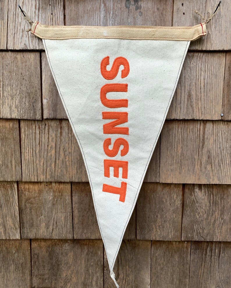 SUNSET - Hand-sewn - Surf Flag - Etsy