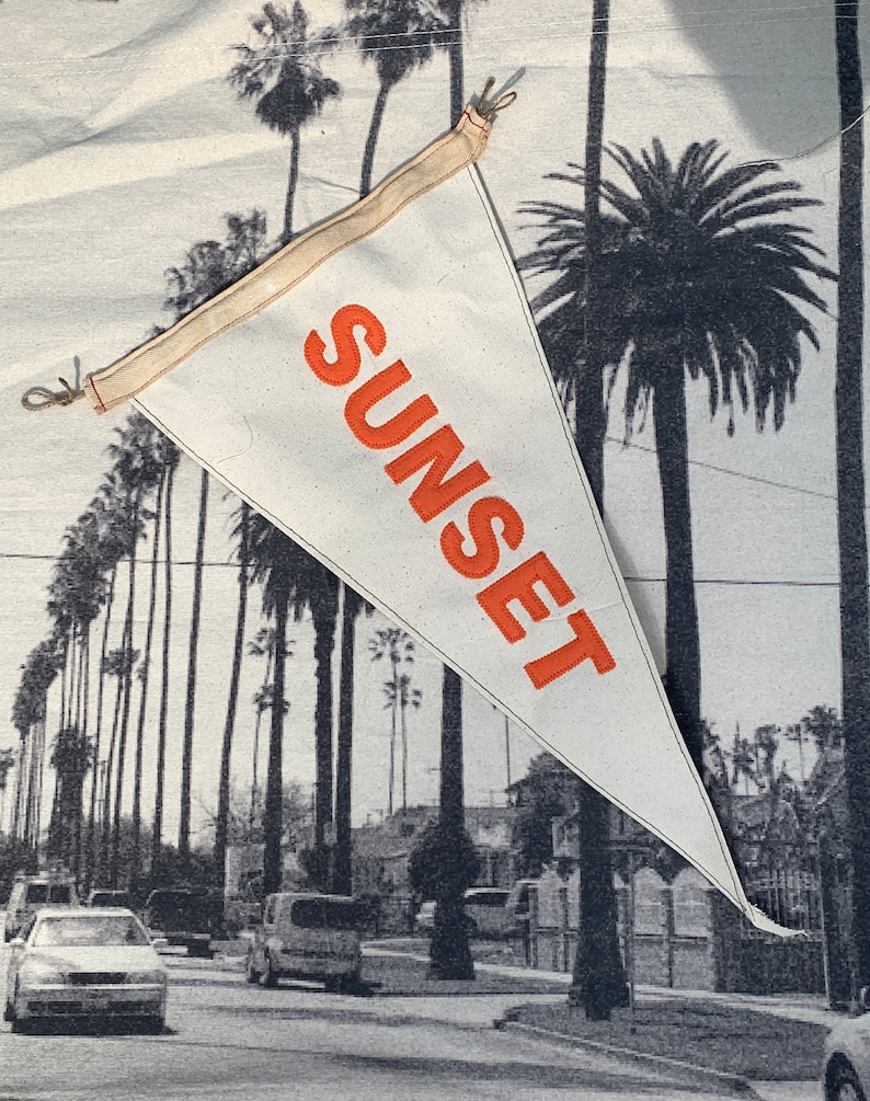 SUNSET - Hand-sewn - Surf Flag - Etsy