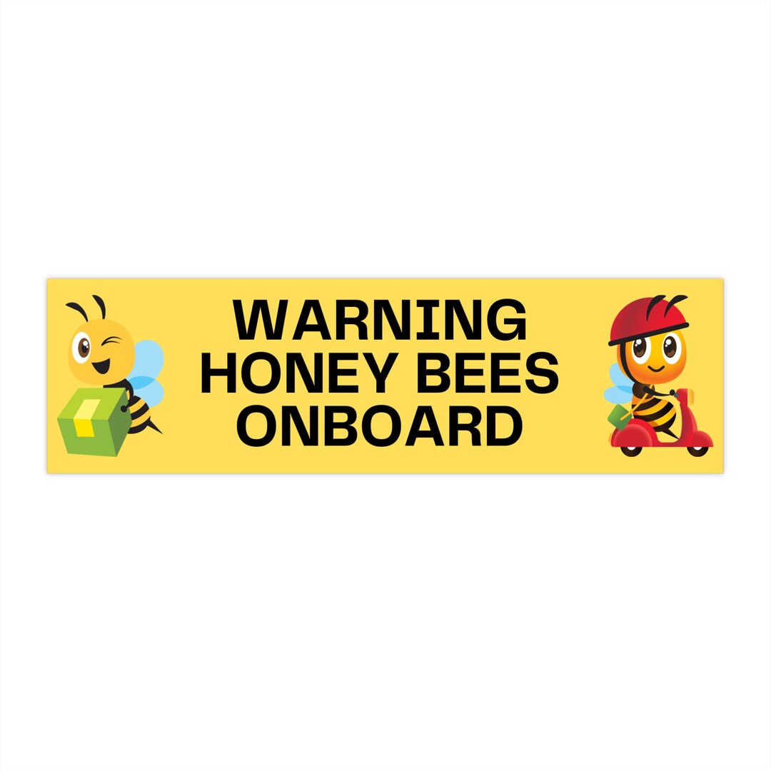 Honey Bee Sticker, Honey Bee Bumper Sticker. Beekeeper Sticker. - Etsy