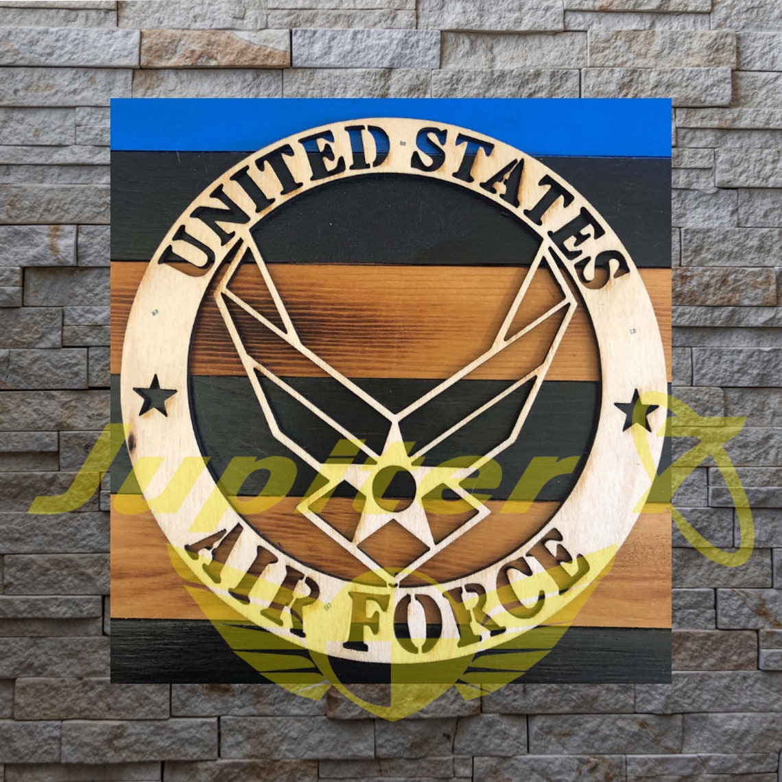 US Air Force Logo for Laser Cut and Burn. Flag Gift for American ...
