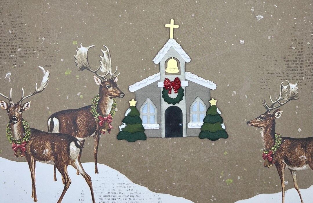 Christmas Church Die Cut by the Paperpiecingplace - Etsy