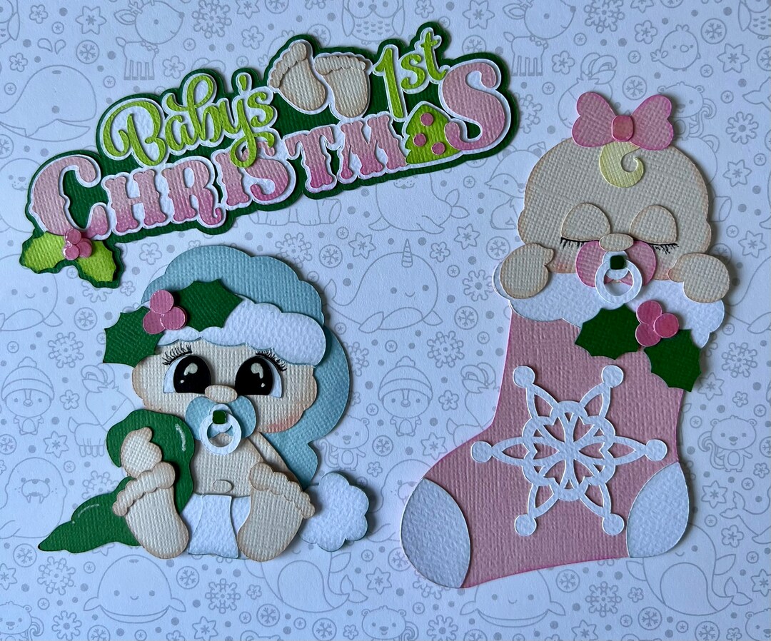 Baby My First Christmas Set Die Cut Paper Pieced - Etsy
