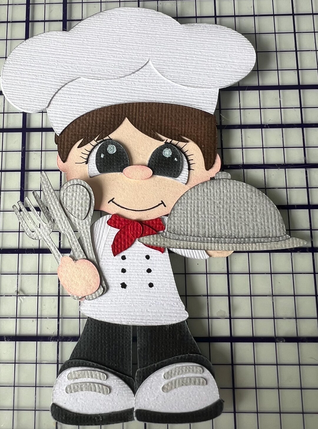 Jr Chef Boy Die Cut the Paper Piecing Place - Etsy