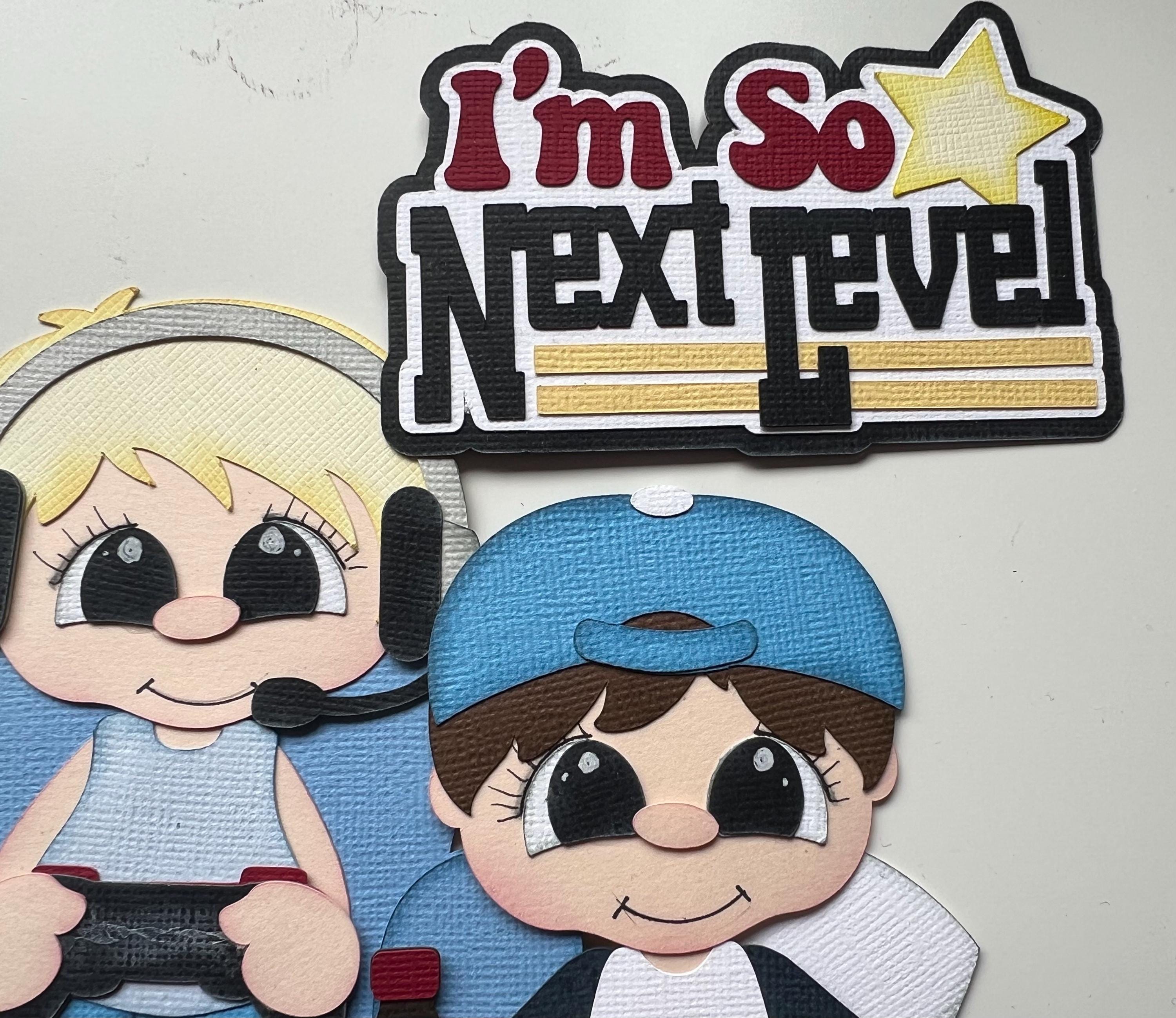 Gamer Boy Brown Hair Die Cut Paper Pieced for Your Scrapbook Layouts or ...