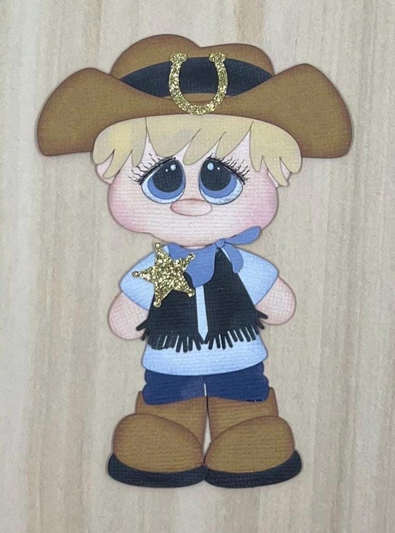 Cowboy Die Cut the Paper Piecing Place - Etsy