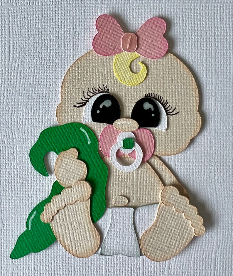 Baby Girl Die Cut Paper Piecing for Scrapbooking and Card Making - Etsy