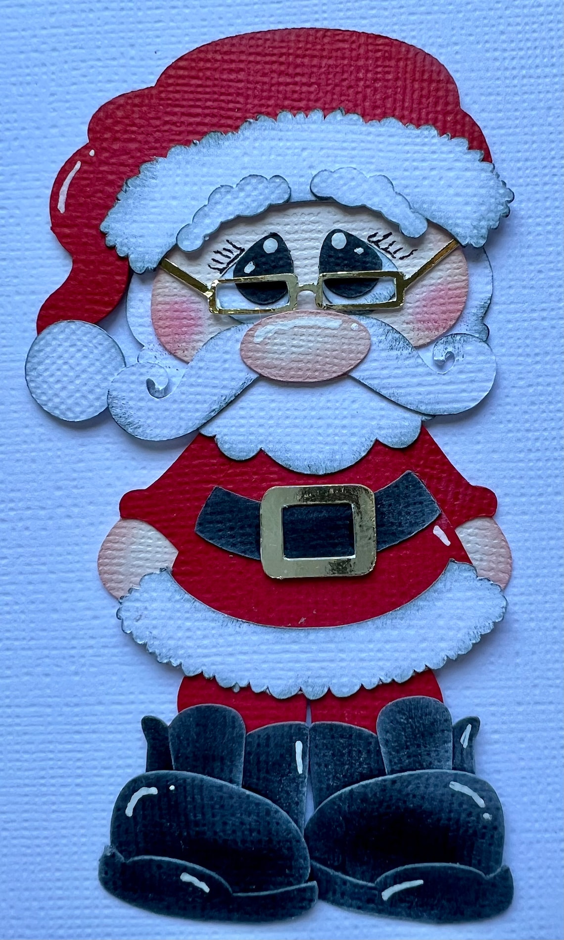 Santa Die Cut Paper Pieced for Scrapbooking and Cardmaking - Etsy