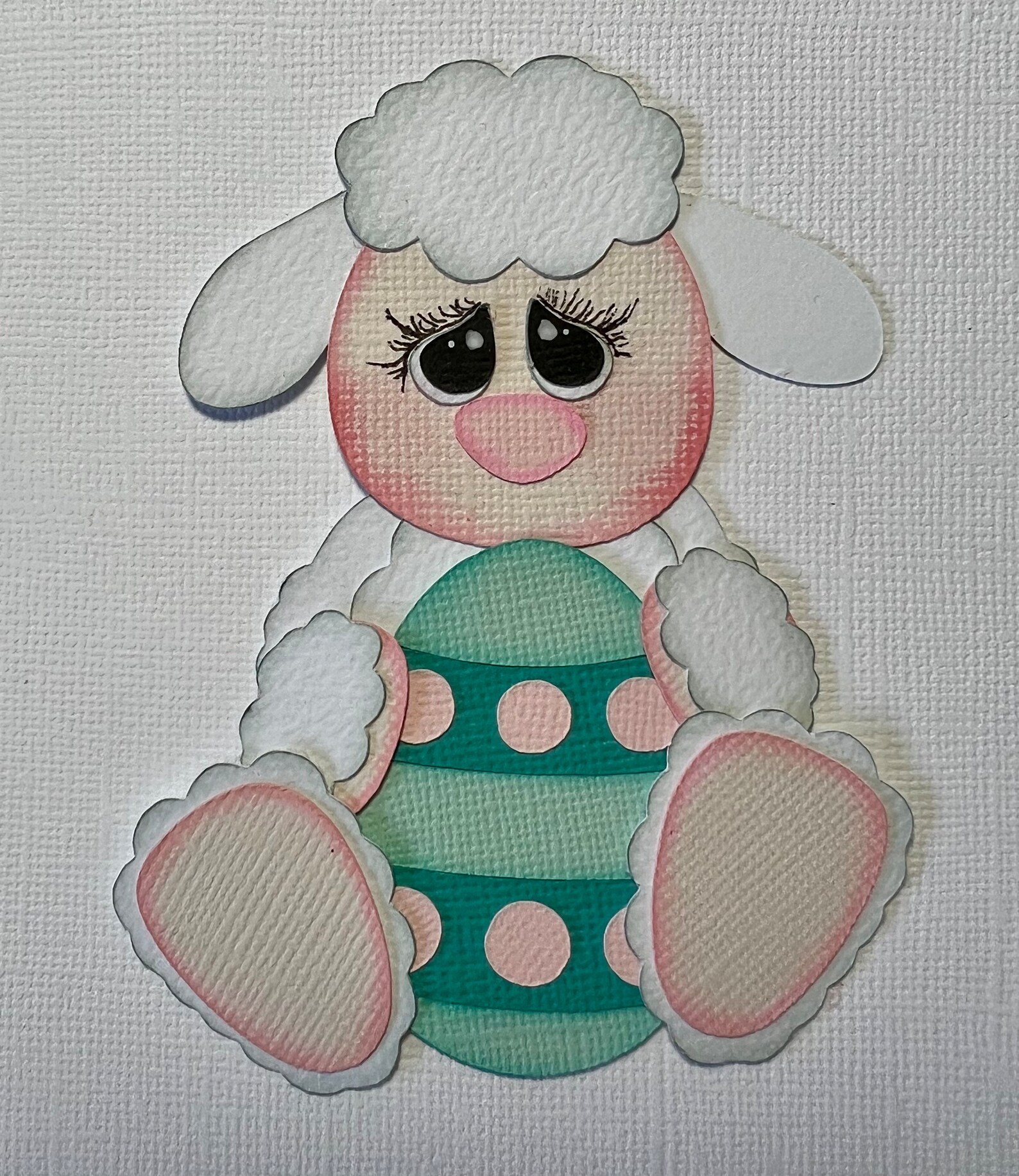 Cute Little Lamb Die Cut Paper Pieced for Your Scrapbook Layouts or ...