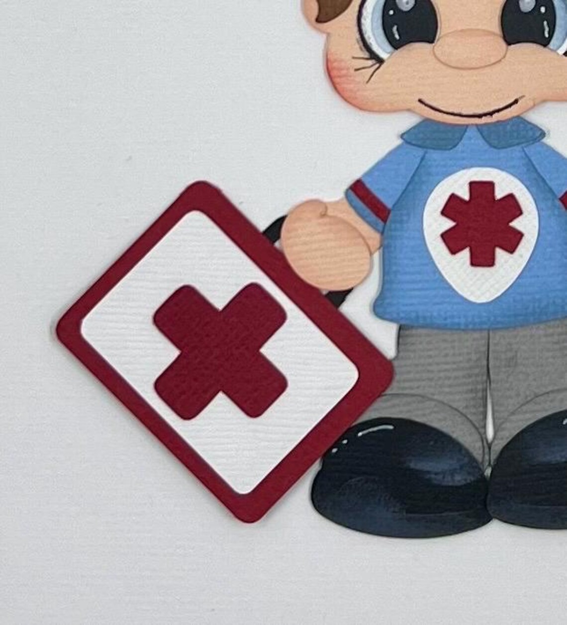 Emt/paramedic Boy Die Cut Paper Pieced Cute for Cards and Scrapbooks ...