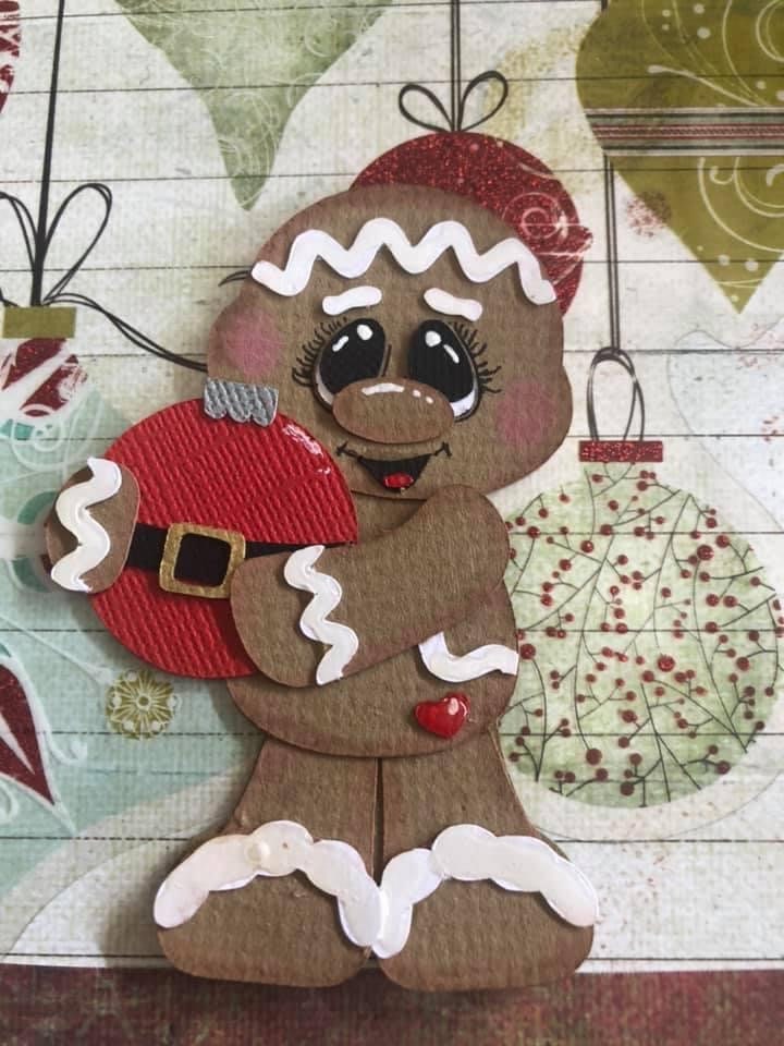 Gingerbread Man Die Cut Paper Piecing for Scrapbooking or Cardmaking - Etsy