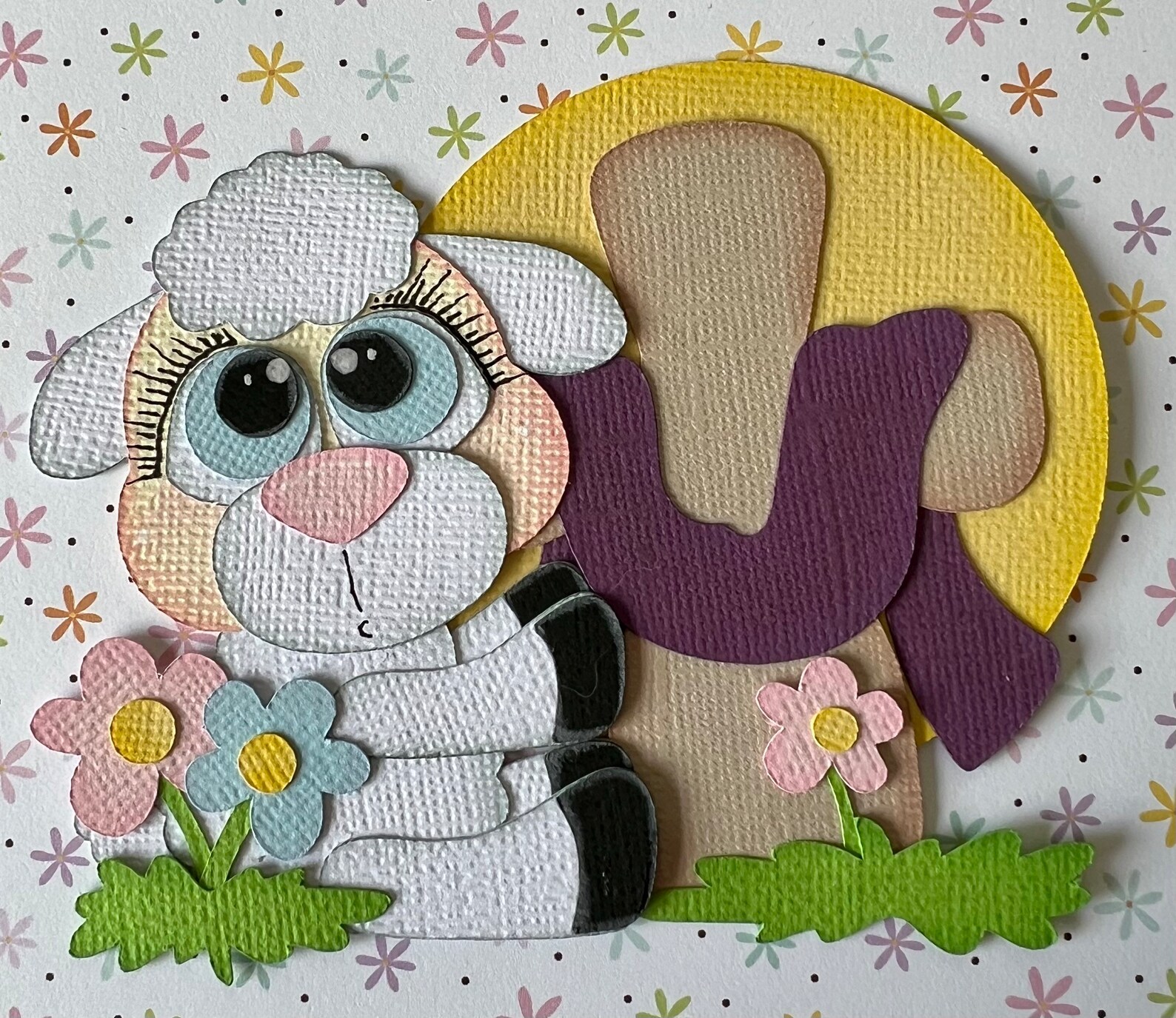 Easter Lamb Die Cut Paper Pieced for Scrapbooks and Cards - Etsy