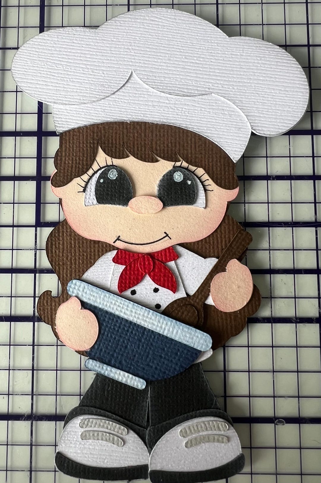 Jr Chef Girl Die Cut the Paper Piecing Place - Etsy