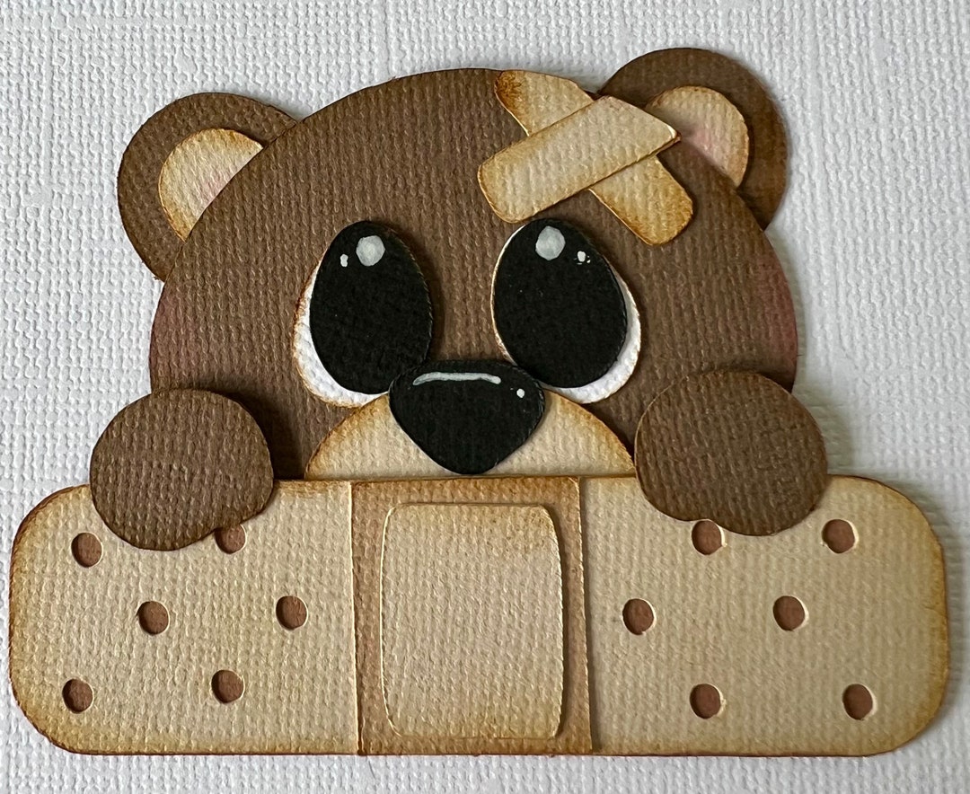 Cute Little Boo Boo Bear Paper Pieced Die Cut for Scrapbooking and Card ...
