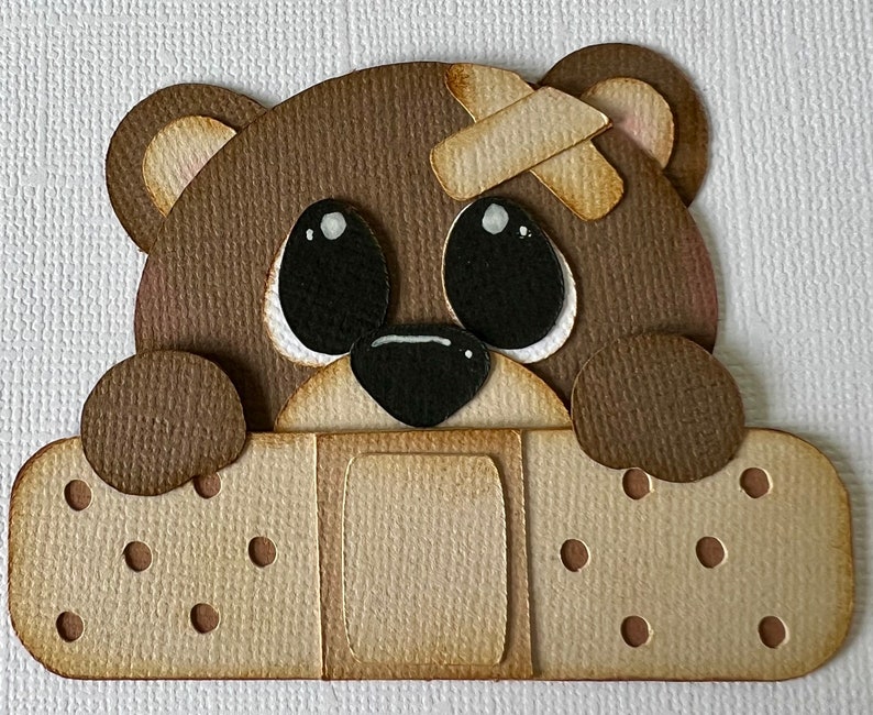 Cute Little Boo Boo Bear Paper Pieced Die Cut for Scrapbooking and Card ...