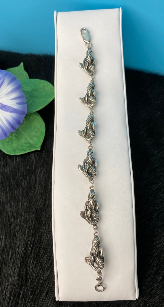 Vintage mermaid bracelet, sterling silver mermaid bra… - Gem