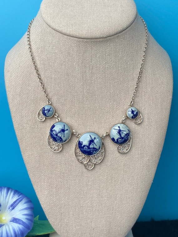 vintage delft pendant - Gem