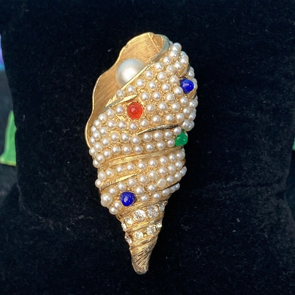 Seashell Brooch - Etsy