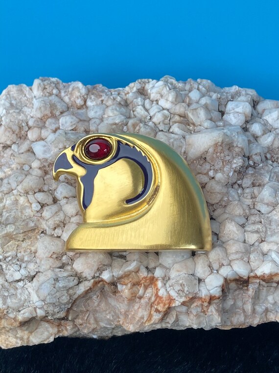 vintage egyptian falcon art - Gem