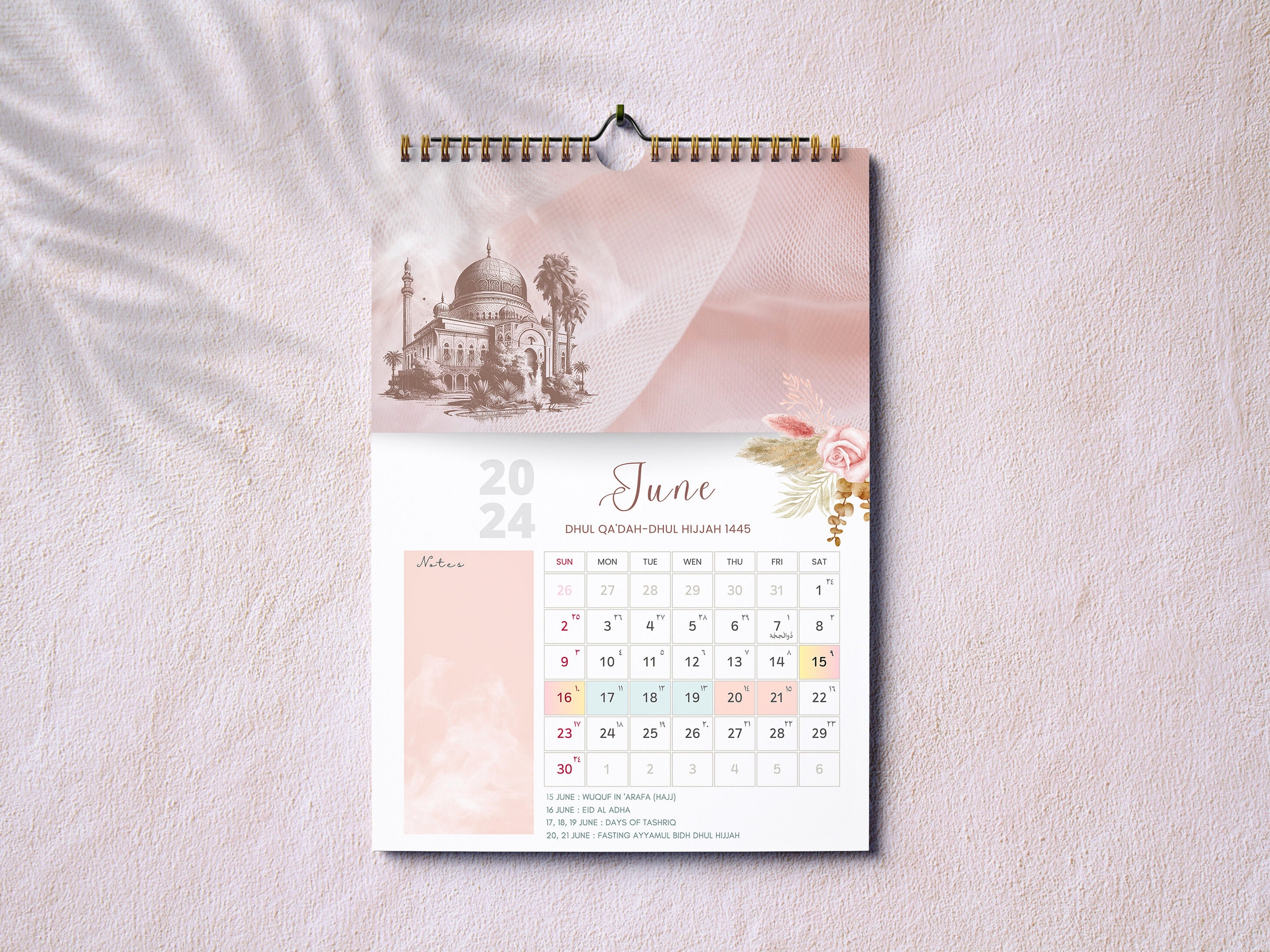 2024 Islamic Calendar for Productivity Islamic Hijri Timeline 1445 ...