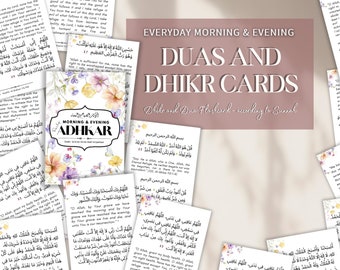 Morning and Evening Dhikr Card - Etsy