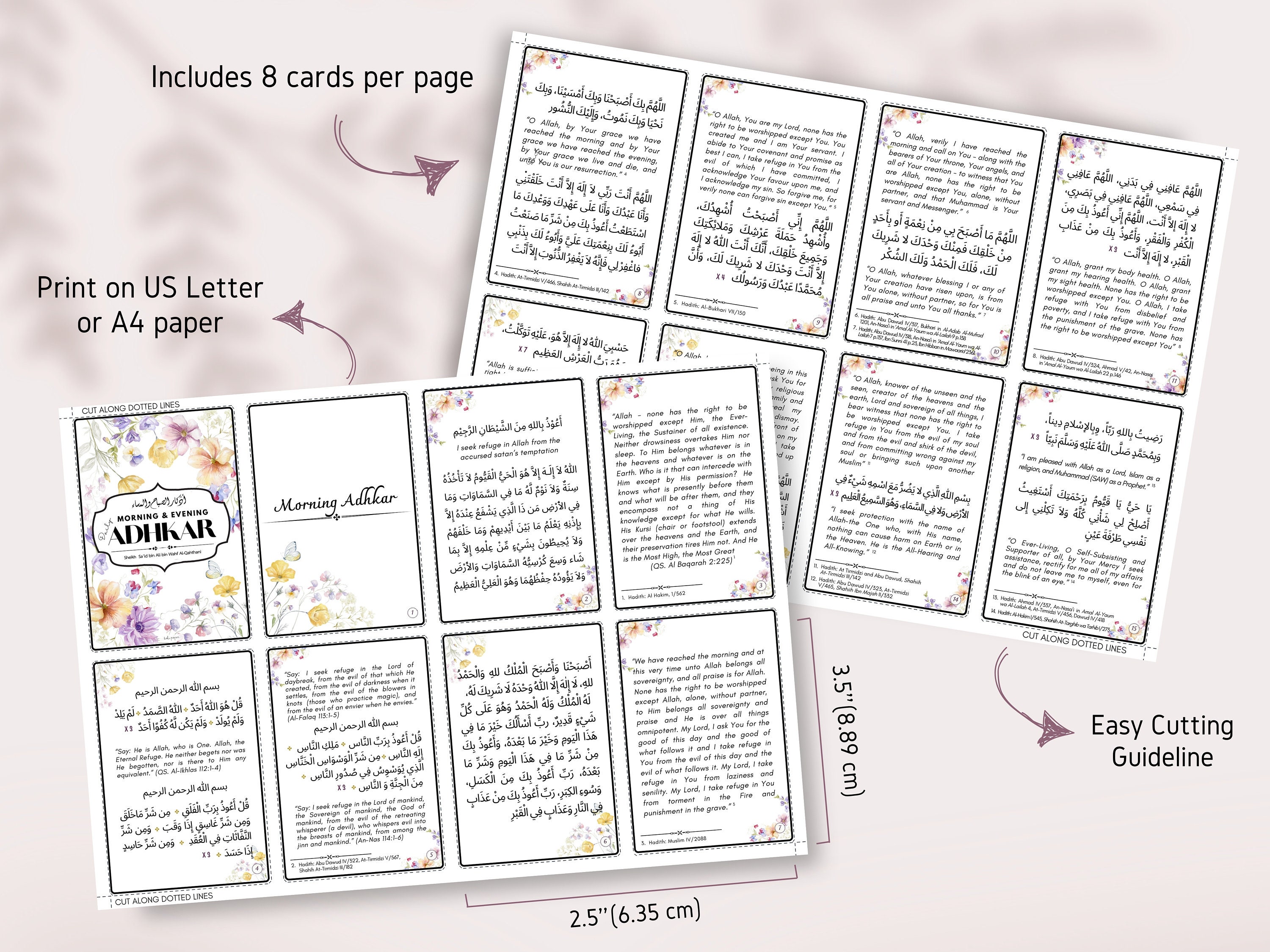 Daily Dhikr Flashcard for Muslim Everyday Dhikr Muslim, Morning and ...