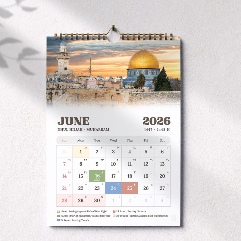 2026 Calendar Muslim - Etsy