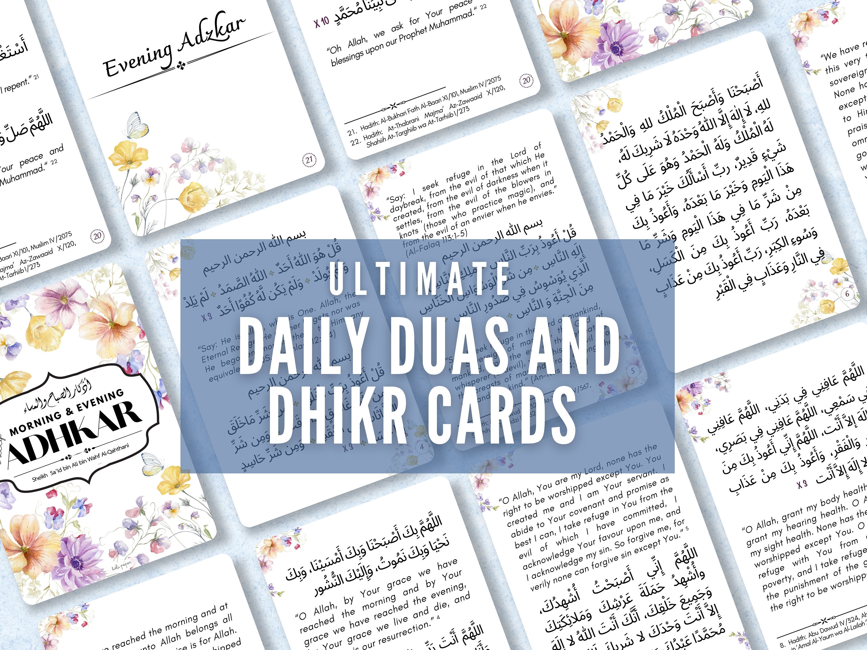 Daily Dhikr Flashcard for Muslim Everyday Dhikr Muslim, Morning and ...