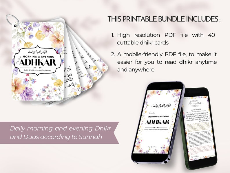 Muslim Daily Dua Flashcard, Digital Daily Dhikr Card, Everyday Dhikr ...