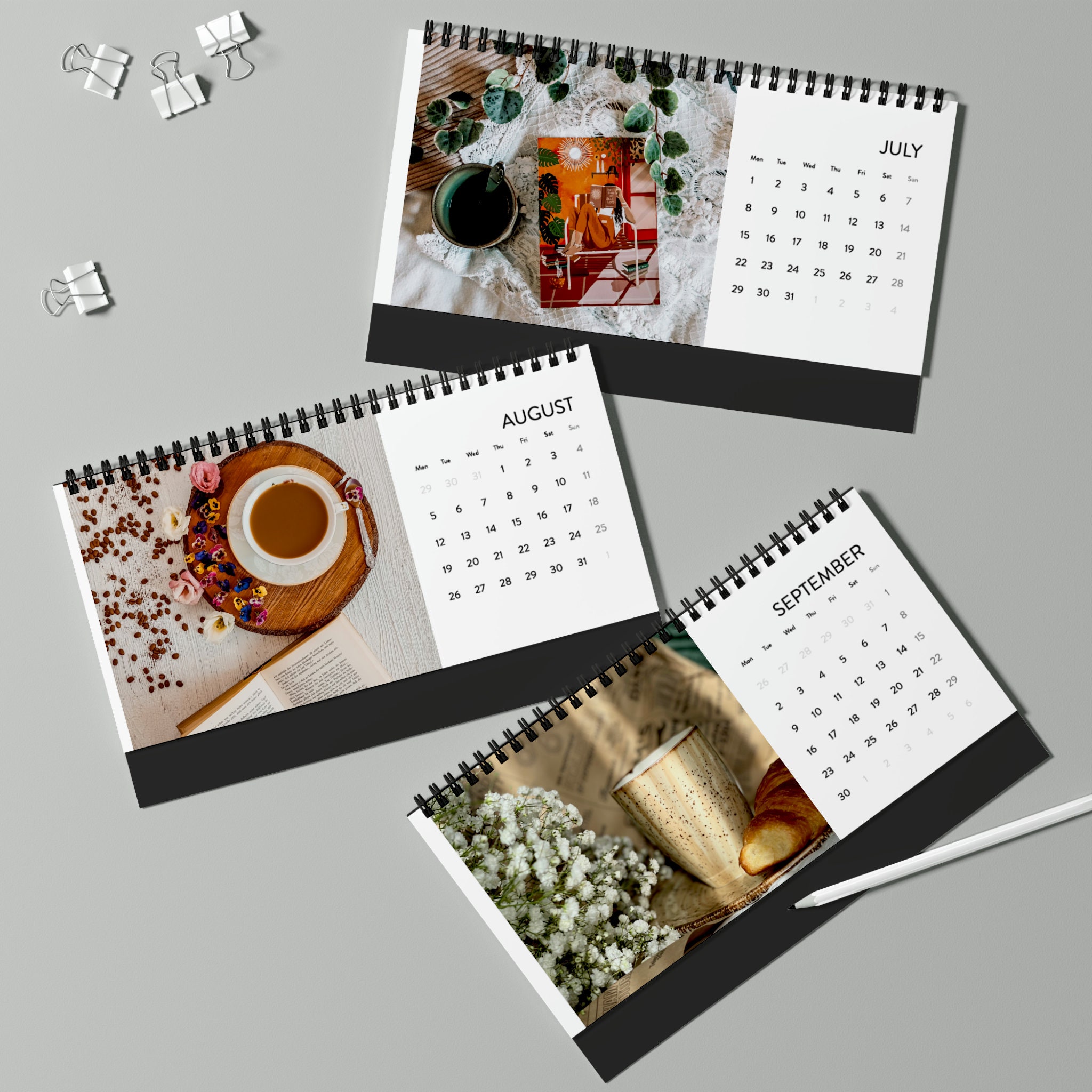 A Neutral Palette for a Year of Calm Simplex Desk Calendar 2024 sold by ...