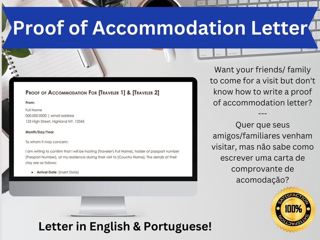 Proof of Accommodation Letter - Etsy