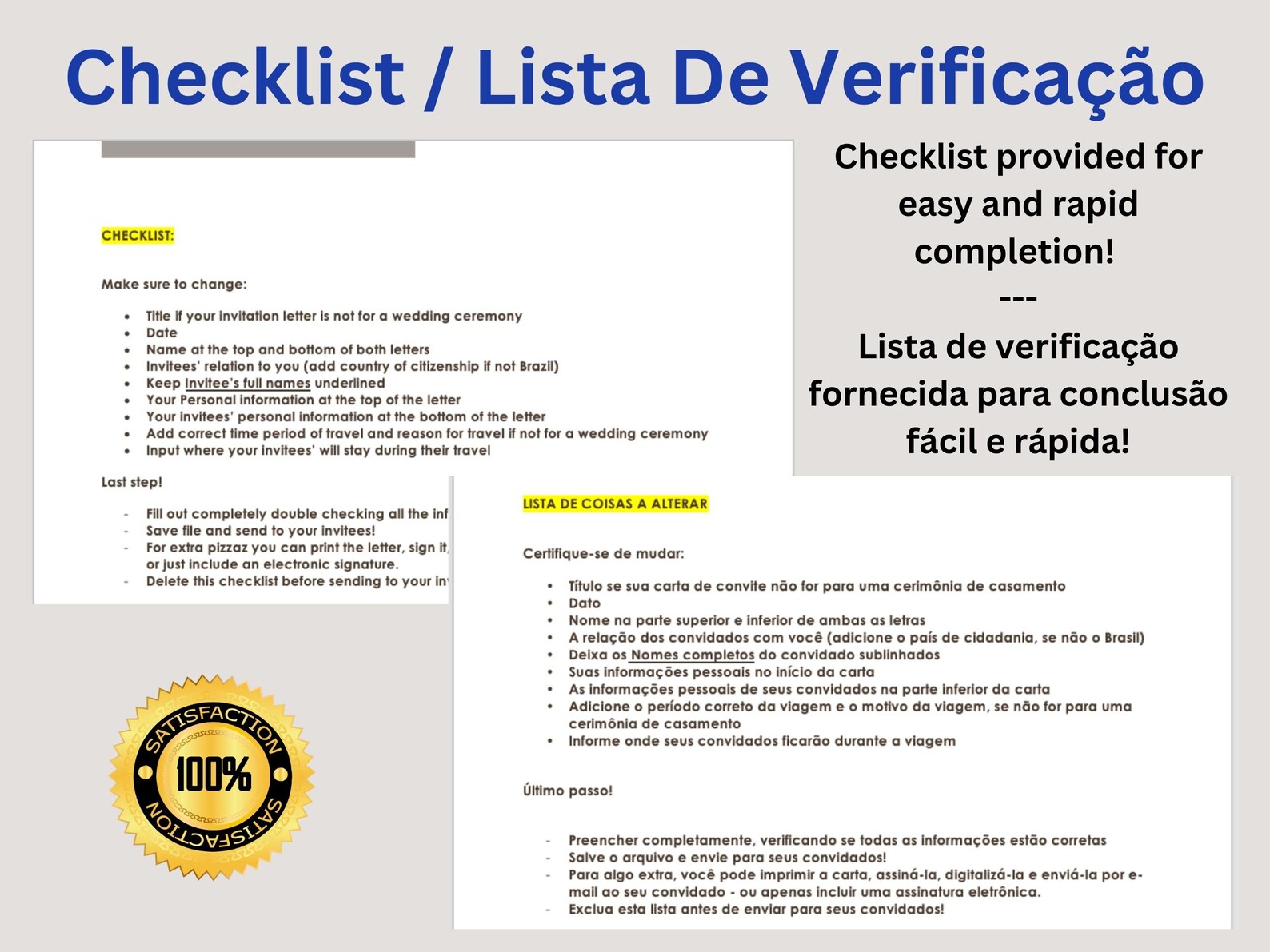 US Visa Invitation Letter Template (B1/B2 Tourist Visa) | English ...