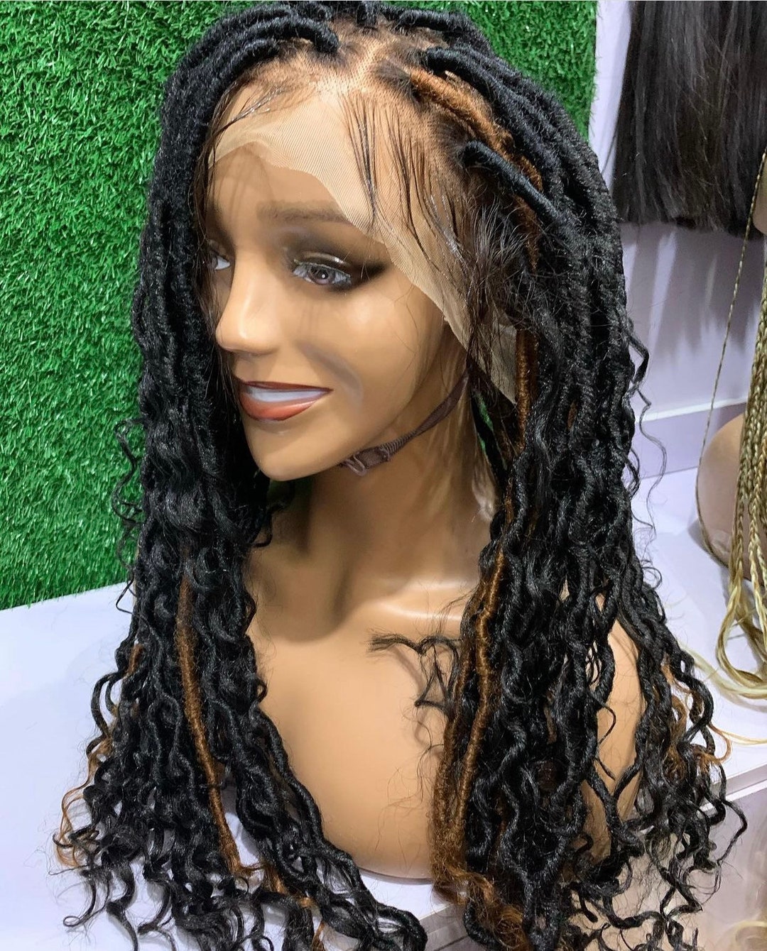 Hand Braided River Locs on A Human Hair Full Lace Wig - Etsy