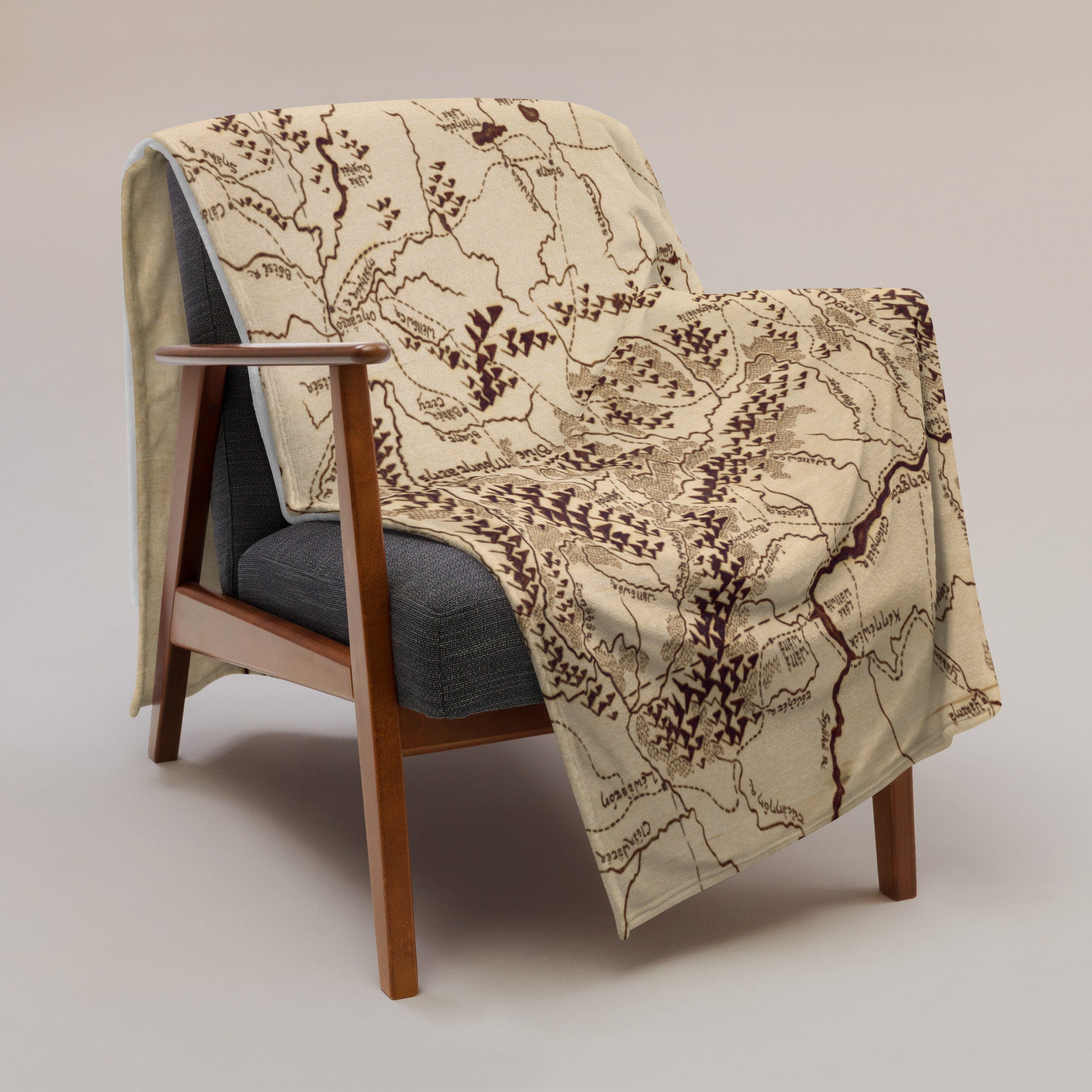 Oregon Lord of the Rings Inspired Map Throw Blanket - Etsy