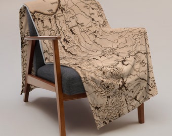 Texas Fleece Blanket Texas Map Blanket Texas Blanket - Etsy