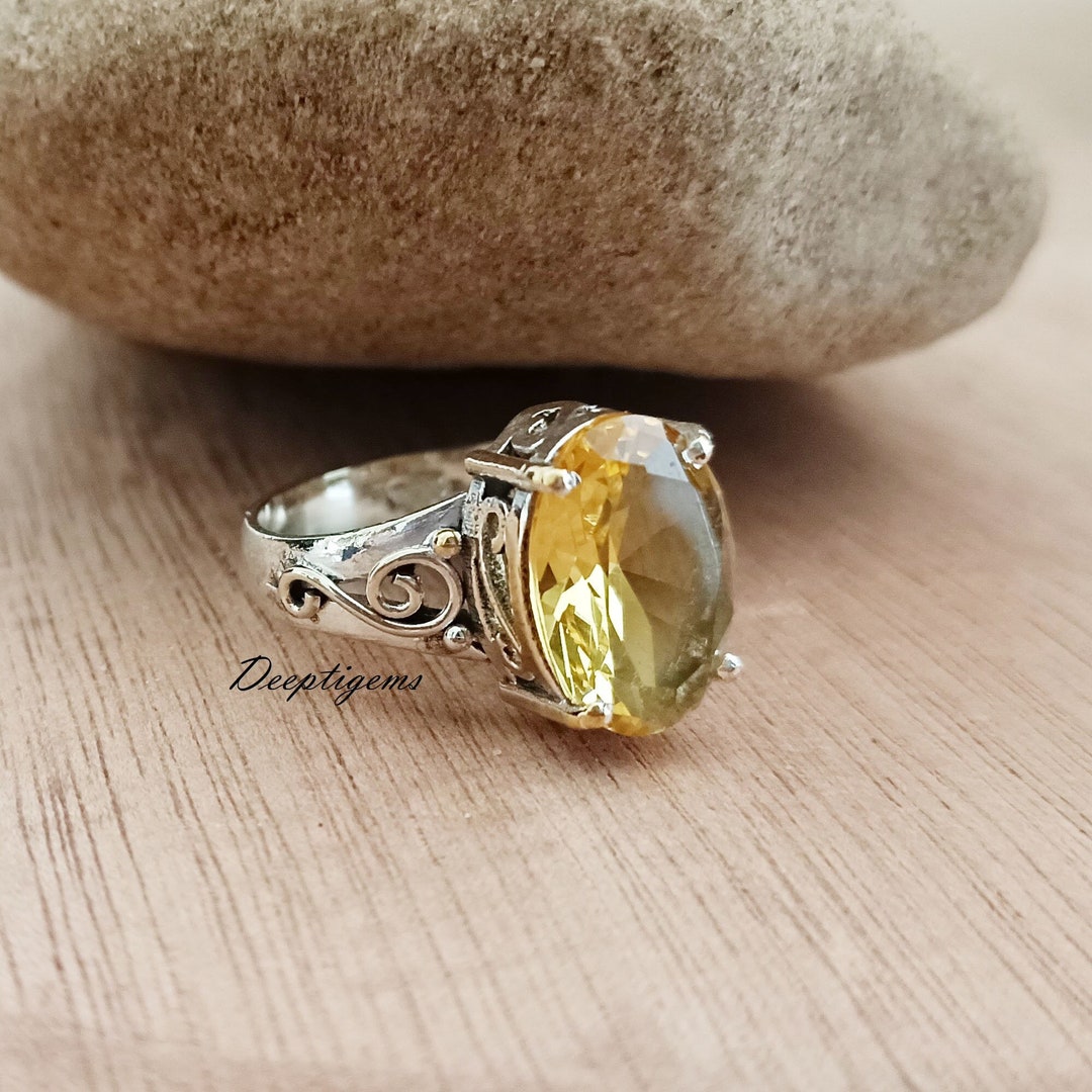 Citrine Jewelry, Citrine Ring, Women Jewelry, 925 Sterling Silver ...