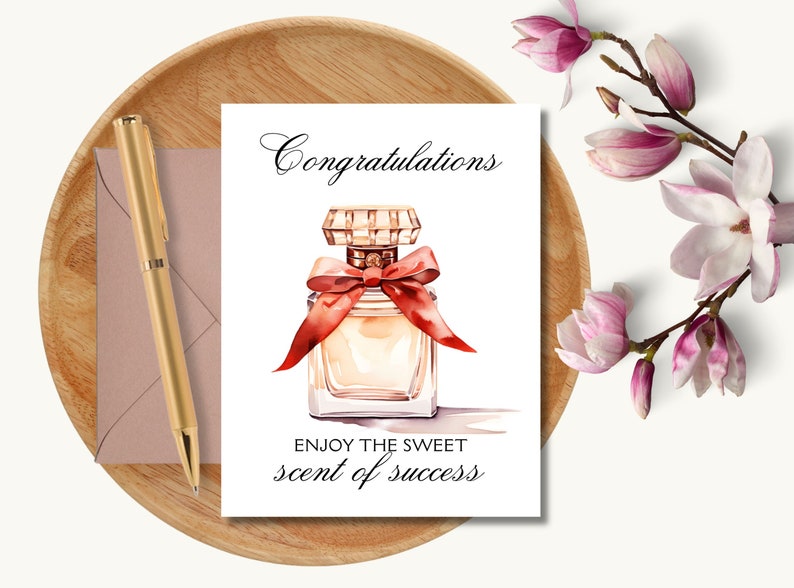 Congratulations, Enjoy the Sweet Scent of Success Greeting Card ...