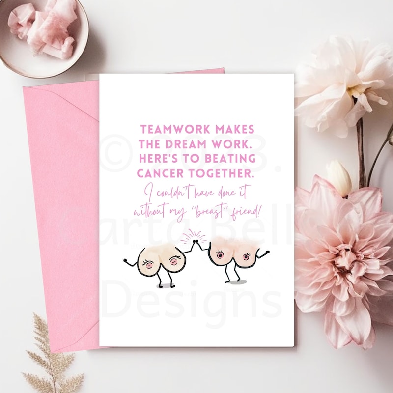 Breast Cancer Note Cards - Etsy