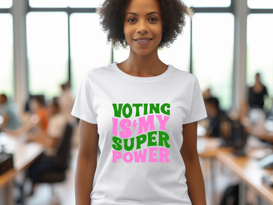 Vote Pink and Green, Voting is My Superpower, Kamala Harris 2024 - Etsy