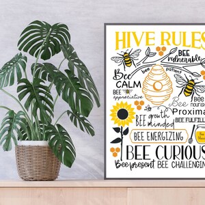 Bee-inspired Growth Mindset Poster: Office Decor, the Hive, Bee Curious ...