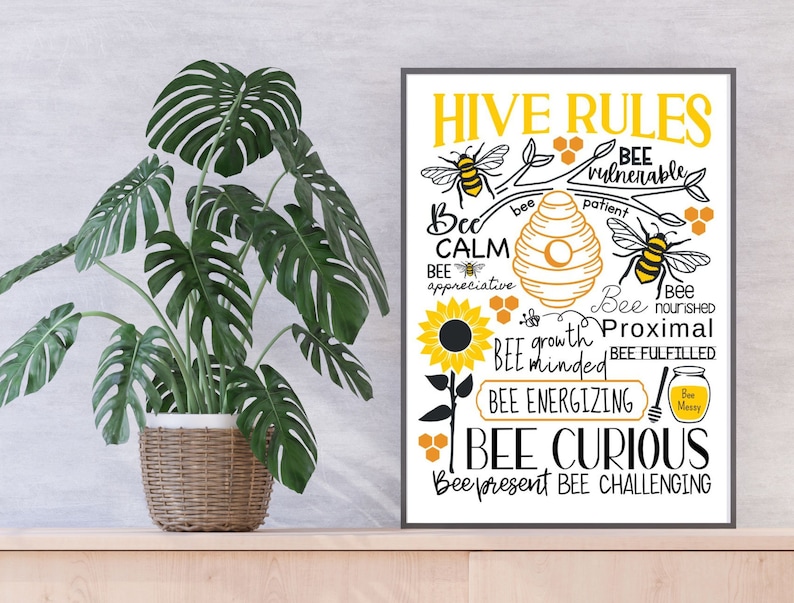 Bee-inspired Growth Mindset Poster With Bee Curious, Bee Patient, Bee ...